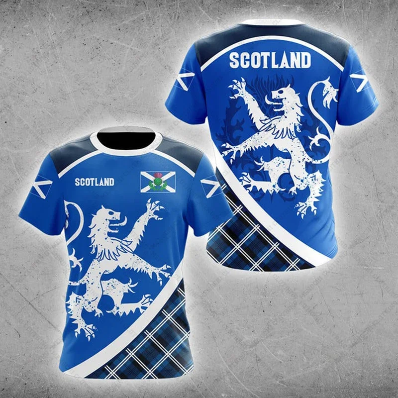 Scotland Symbol Customize Graphic T-shirts Summer Unisex Oversized Tees ...