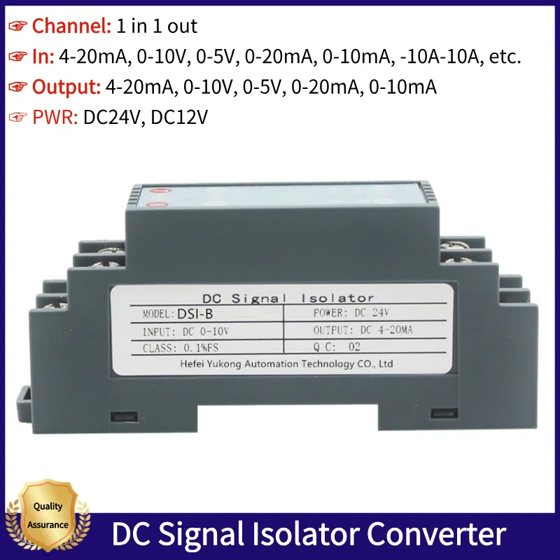 4-20-to-0-10V-Signal-Isolator-Current-Voltage-Signal-Converter-DIN-Rail ...