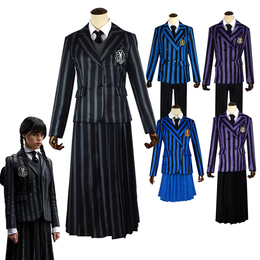Wednesday Addams Cosplay Costume Wednesday School Uniforms Nevermore ...
