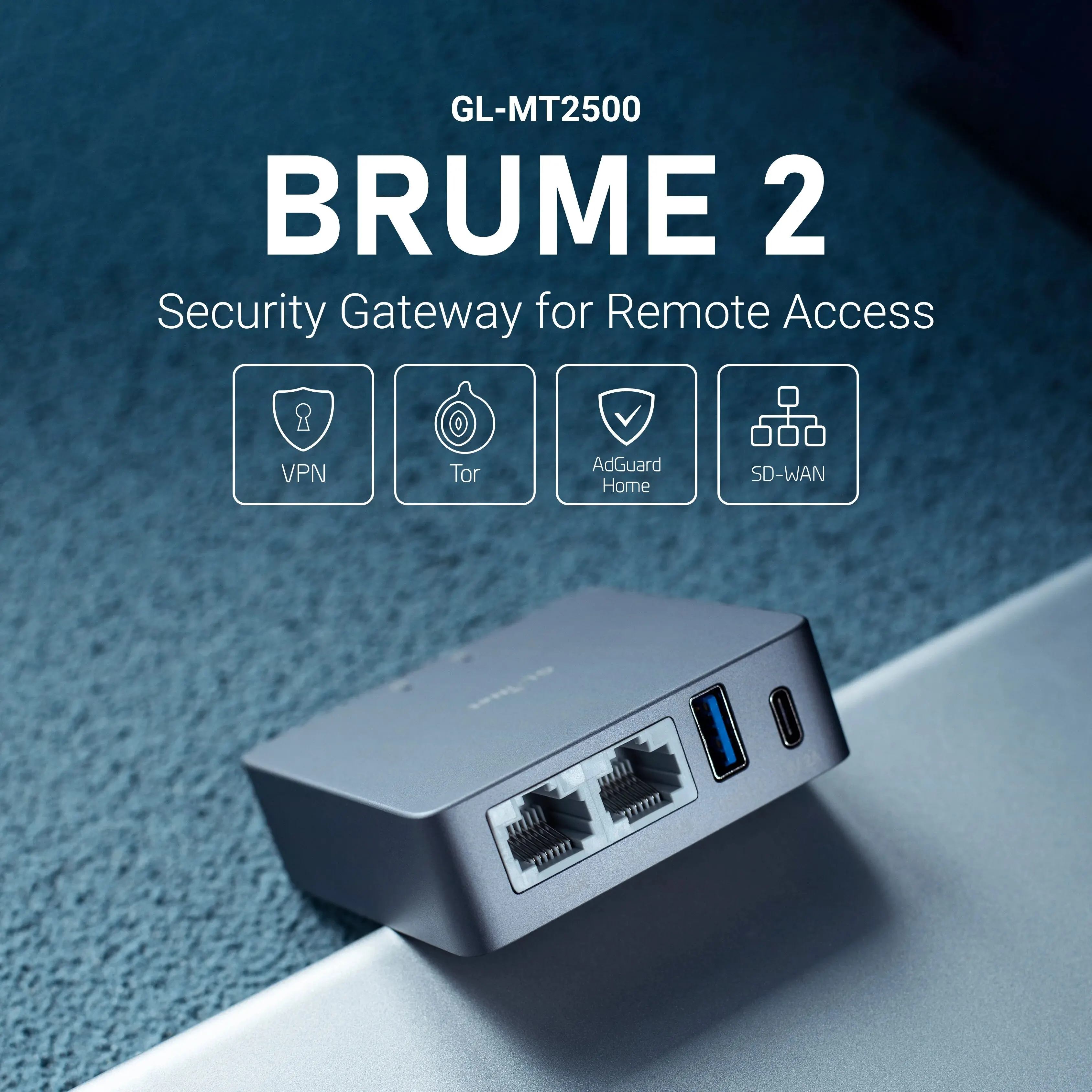 GL.iNet MT2500A (Brume 2) Mini VPN Security Gateway for Home Office and ...