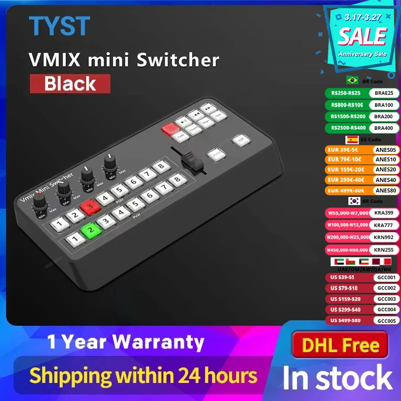 TYST-Video-Vmix-Mini-Switcher-Control-Panel-MIDI2-0-Video-Recording ...