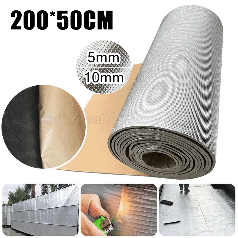 1 Roll 50x200cm 5/10mm Car Soundproofing Deadening Truck Anti-noise ...