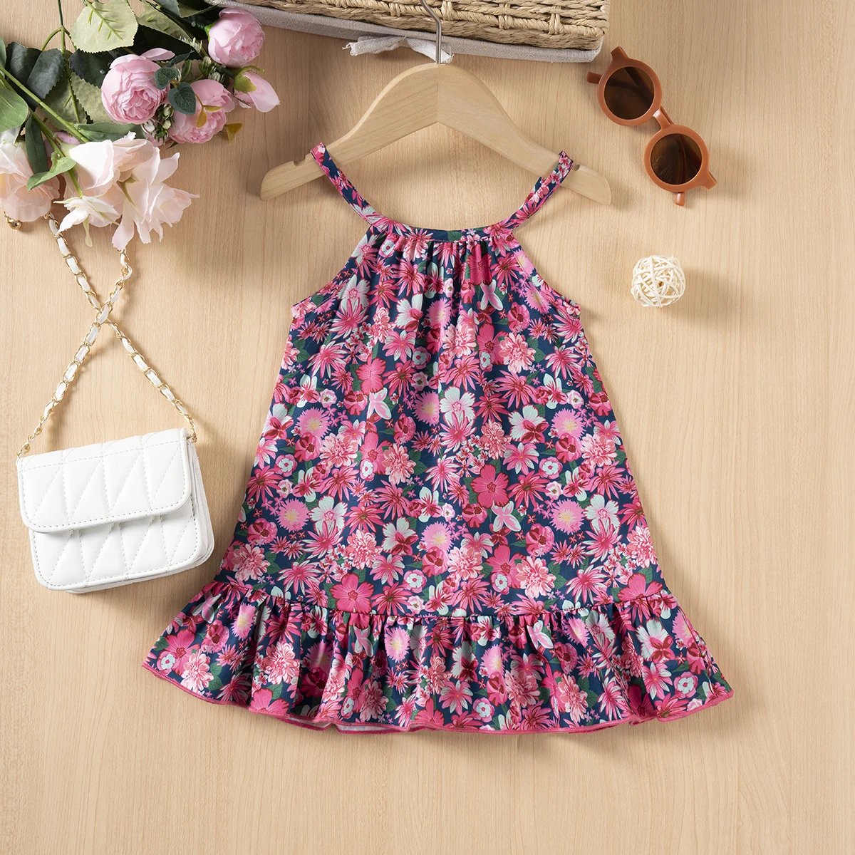 New-Kids-Summer-Floral-Slip-Dress-Girls-Full-Print-Pattern-Casual-Dress ...