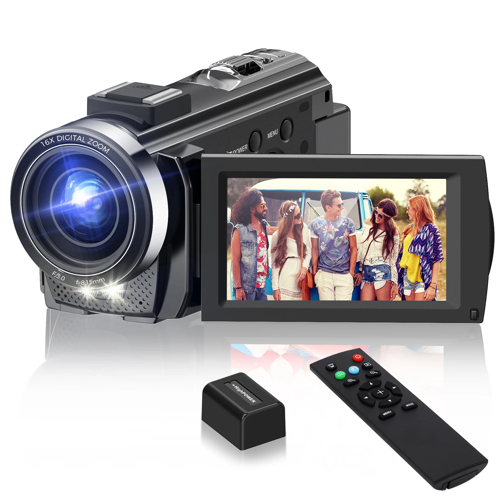 Câmera digital 3.0 Polegada câmera instantânea 4k de 24mp câmeras de ...