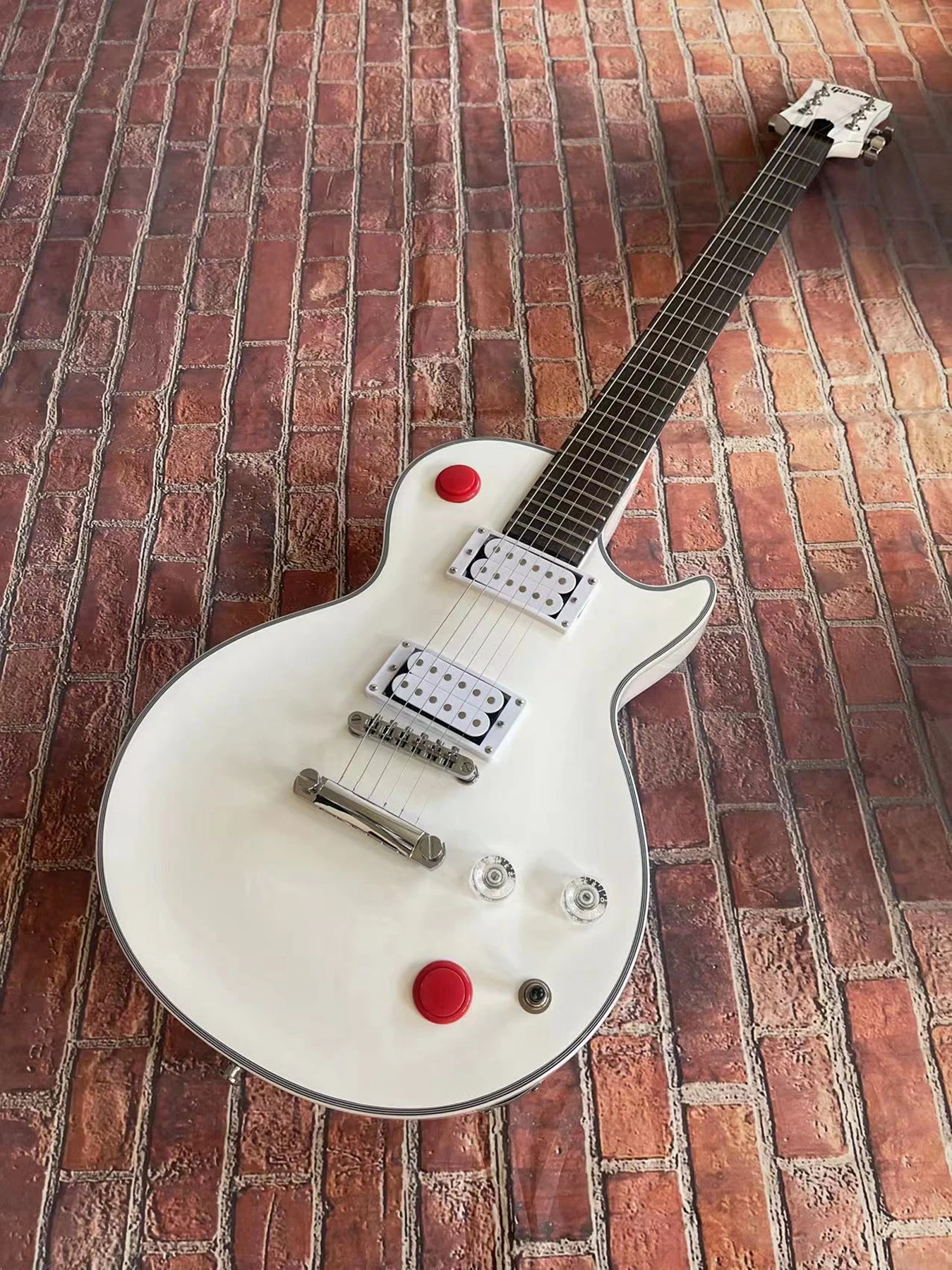 White-LP-guitar-high-end-pickup-in-stock-mahogany-body-ultra-low-price ...