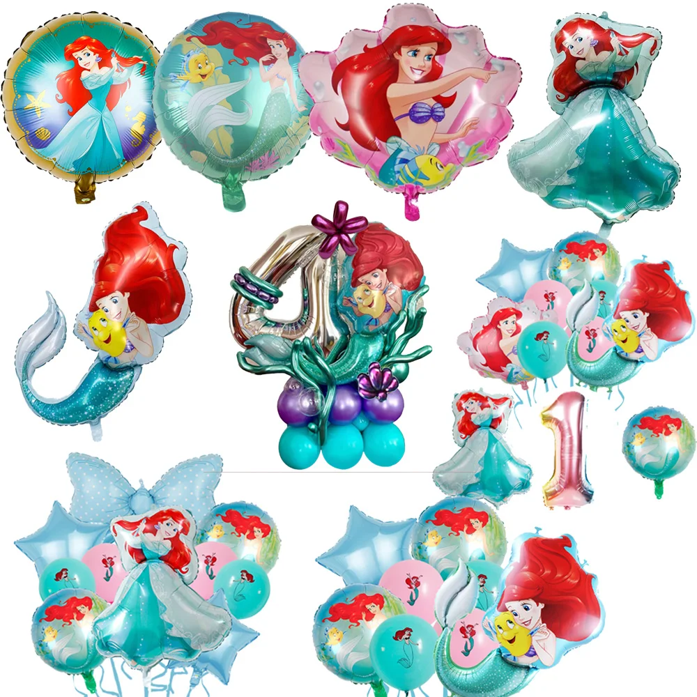 Mermaid-Ariel-Princess-Girl-Birthday-Party-Balloon-Decoration-1Set-DIY ...