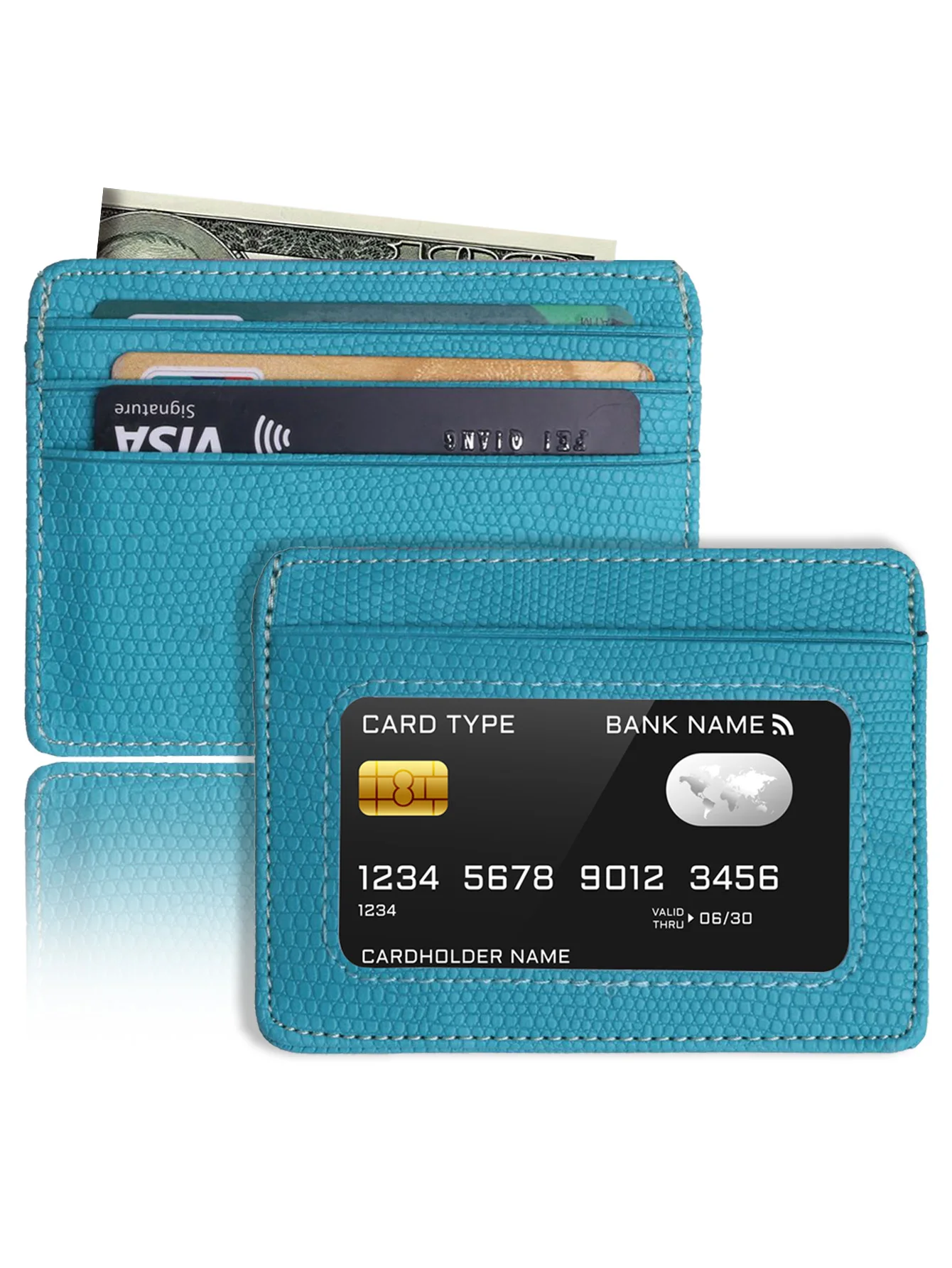 Minimalist-Slim-Credit-Card-Holder-with-Transparent-ID-Window-Small ...