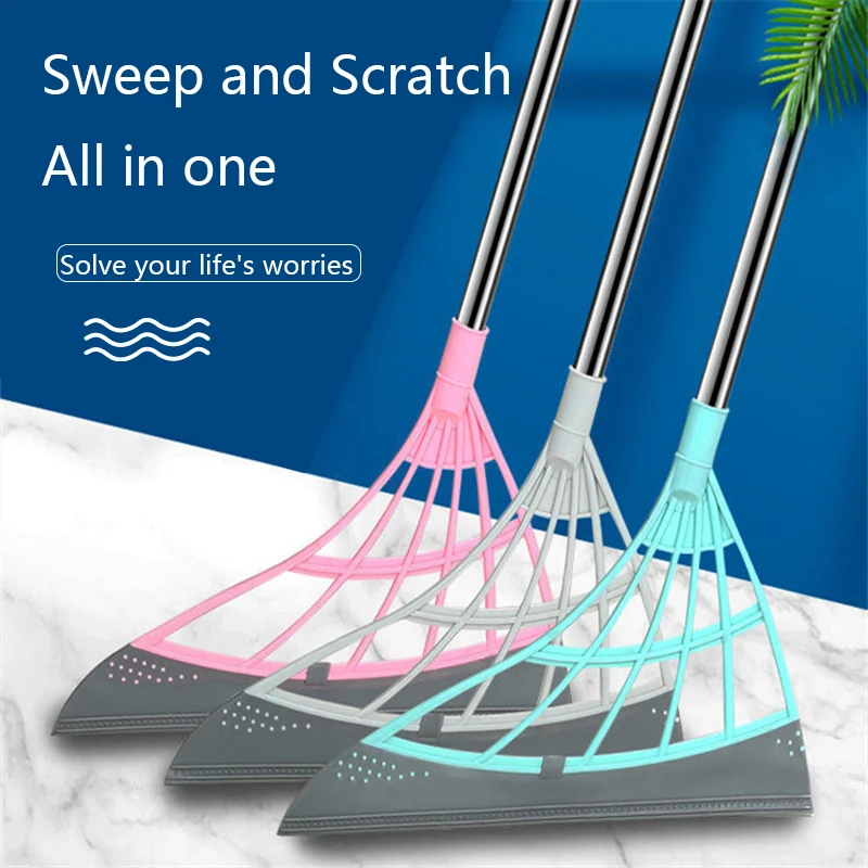 Silicone-Broom-Wiper-Squeegee-Window-Washing-Multifunctional-Household ...