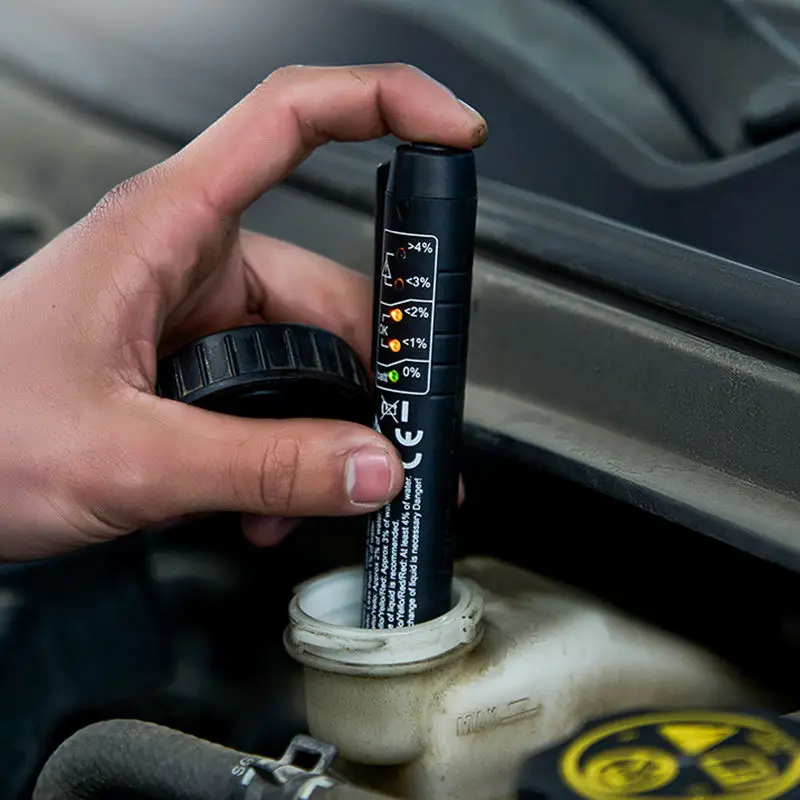 Car Brake Fluid Tester, 5 LED Oil Quality Tester Pen, Brake Oil Water ...