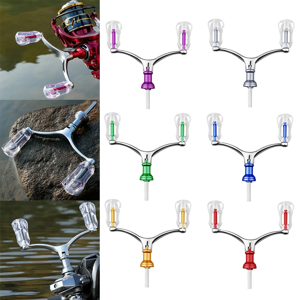 Dual-Grip-Spinning-Reel-Handle-Knobs-Light-Weight-Foldable-Handle-For ...