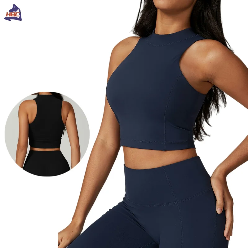 HBC-High-Impact-Shockproof-Sport-Vest-Women-Compression-Tops-Sleeveless ...