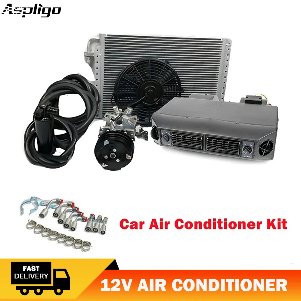 Aspligo-12V-24V-Universal-Automotive-Air-Conditioner-Set-Heat-and-Cool ...