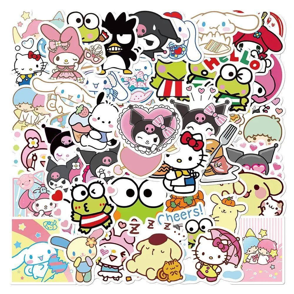 50-100Pcs-Set-Sanrio-Mixed-Stickers-Kulomi-Cinnamoroll-Cartoon-Handbag ...
