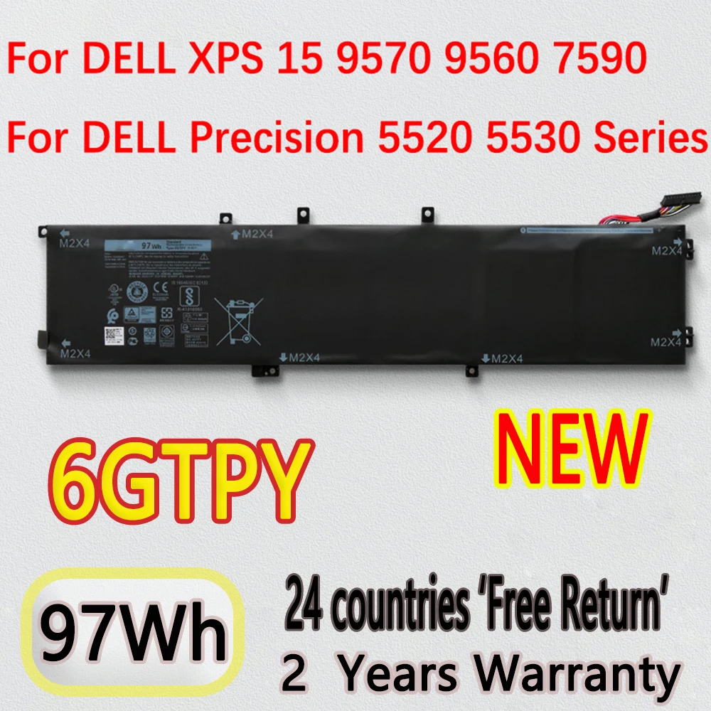Battery Dell Xps 9570 6gtpy | Dell Xps 15 Battery 6gtpy | Dell 6gtpy ...