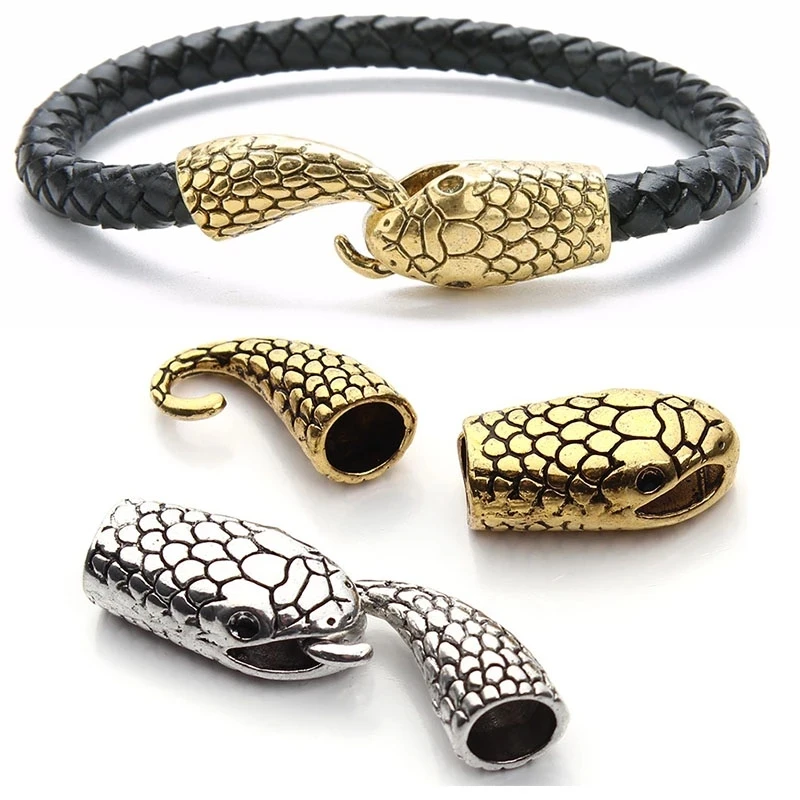 1-10sets Snake Clasps Hooks End Cap Connector For Jewelry Fit 7mm ...