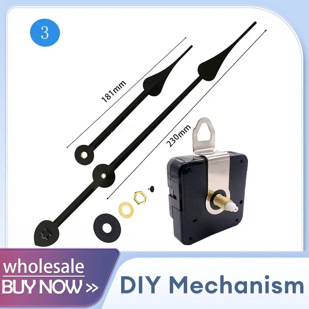 Quality-Silent-Quartz-DIY-Mechanism-Movement-Kit-Large-Long-Hands-Clock ...
