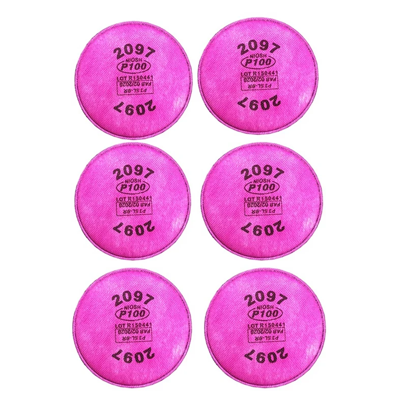 6Pcs-2097-P100-Particulate-Filters-Kits-Elements-For-2097-Installed-On ...