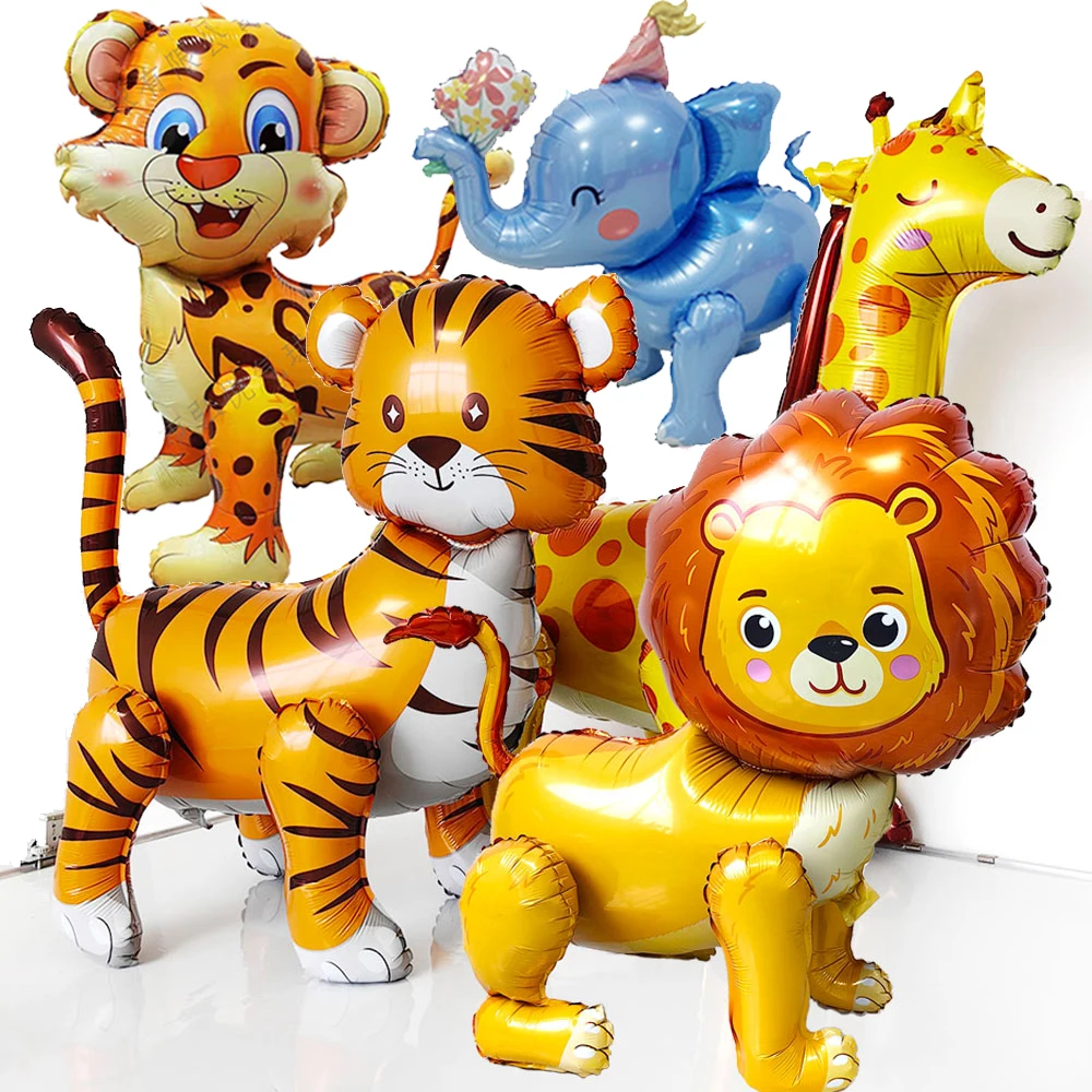 Jungle-Animal-Balloons-Giant-Animal-Standable-Foil-Balloon-Lion-Tiger ...