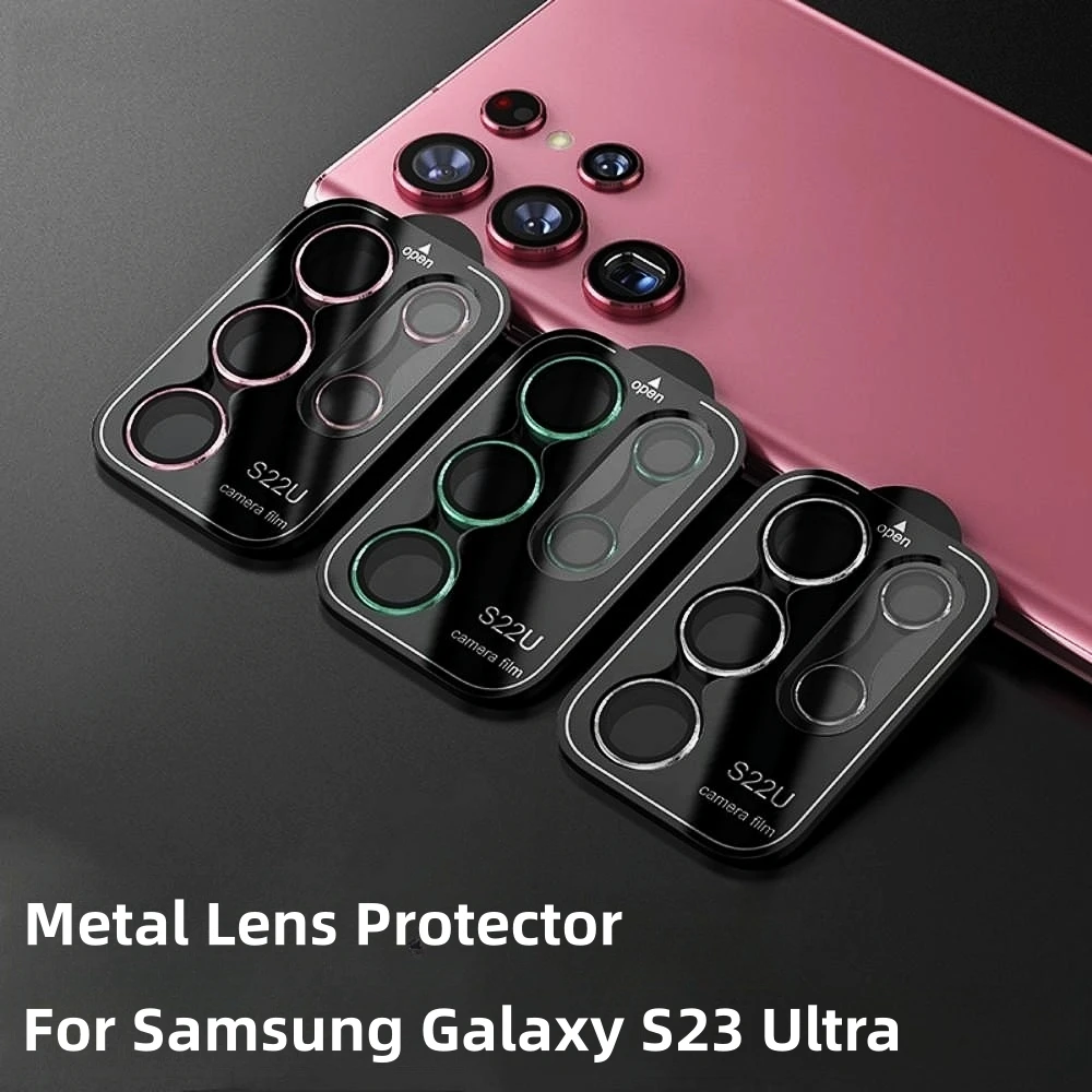 For-Samsung-S23-Ultra-Metal-Camera-Lens-Screen-Protector-Film-For ...