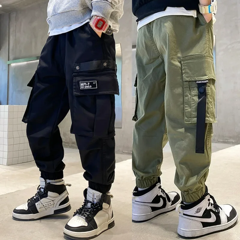Boys-Cargo-Pants-Loose-fit-Casual-Trousers-Spring-Autumn-Collection ...