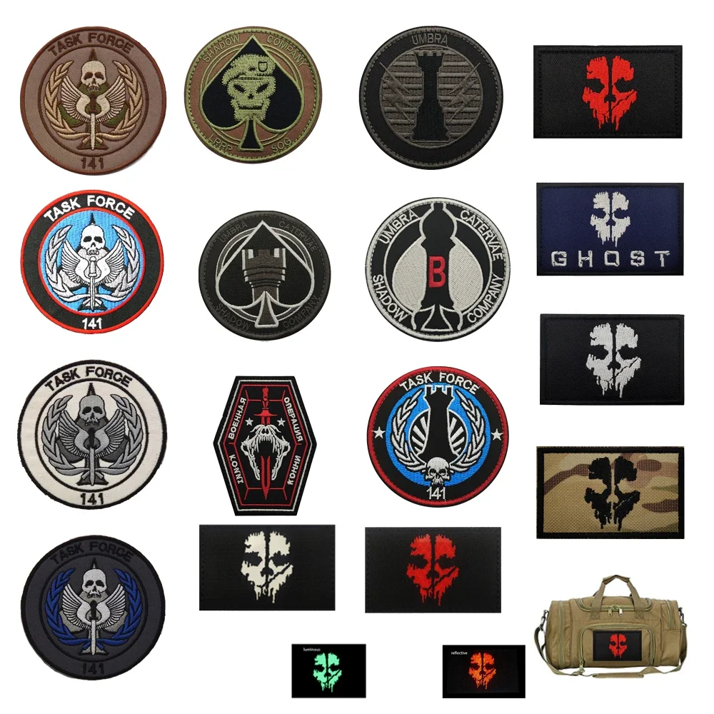Call of Duty Ghost Mask Embroidered Magic Armband Bag Accessory Heart ...