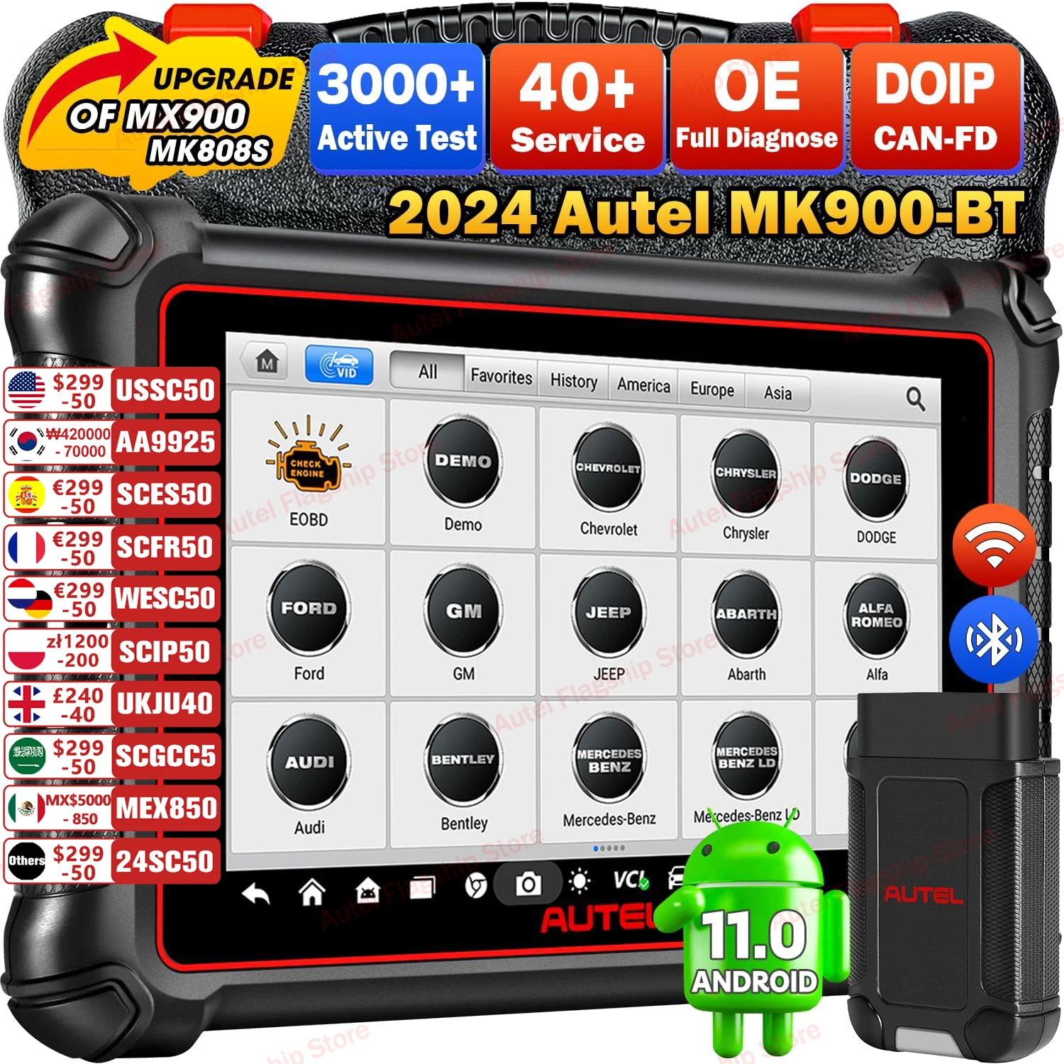 Autel-MaxiCOM-MK900BT-MK900-BT-Car-Bi-directional-Diagnostic-Tools-40-Services-CAN-FD-DOIP ...