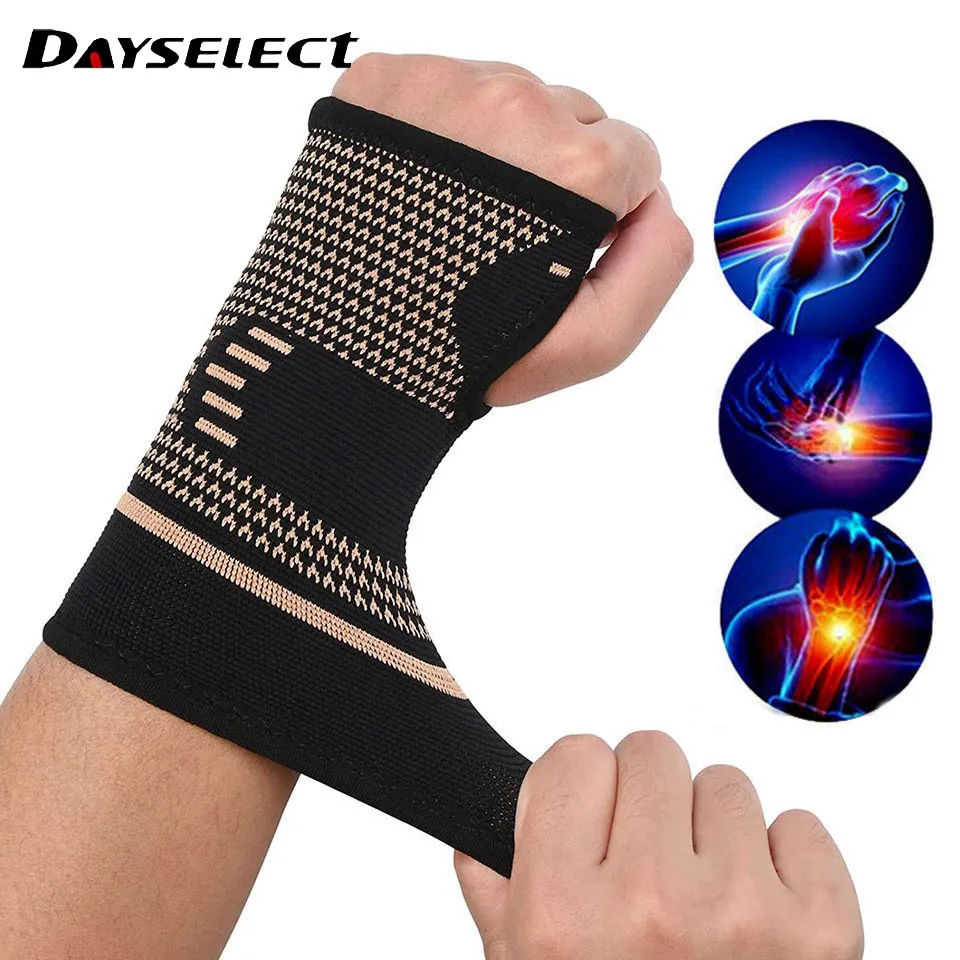 1Pcs-Copper-Fiber-Bracer-Wrist-Elastic-Sport-Bandage-Wristband-Hand-Gym ...