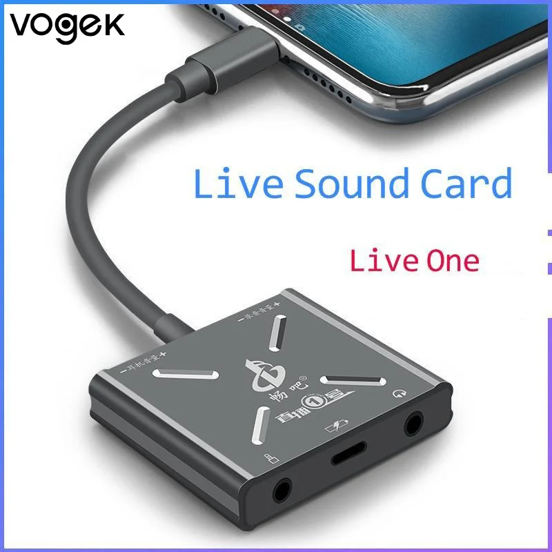 Vogek-Smartphone-Audio-Adapter-Multifunction-8-Pin-Live-Sound-Card-HD ...