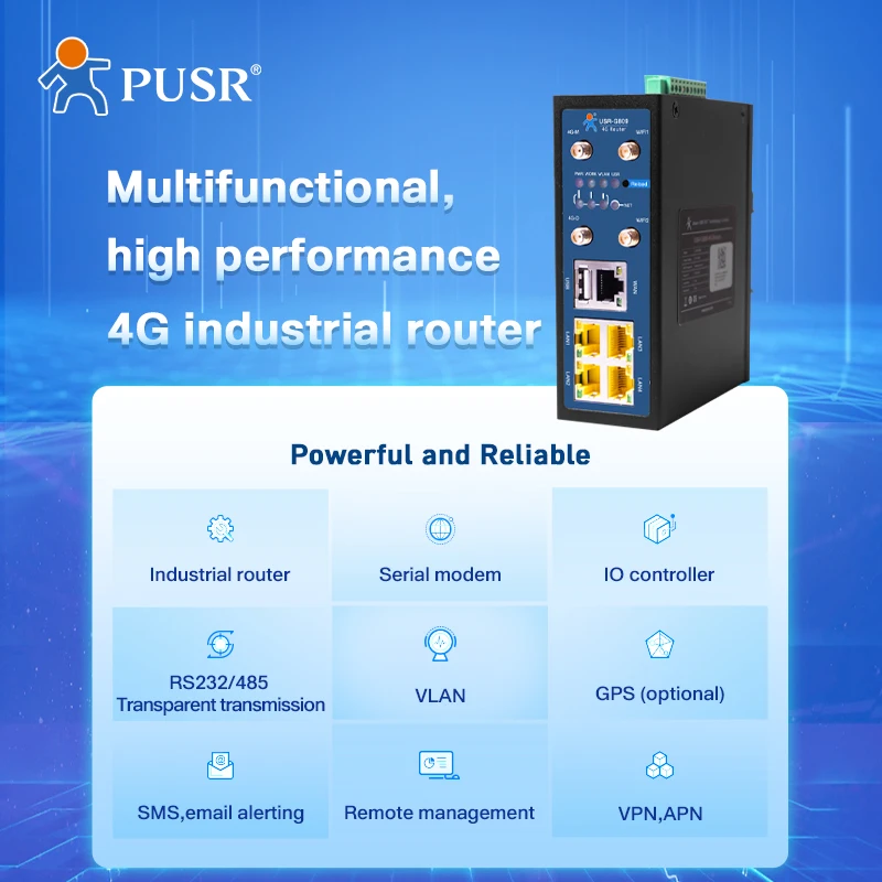 Pusr Europe & Australia Industrial Cellular Vpn Router Modem 4g Wifi ...