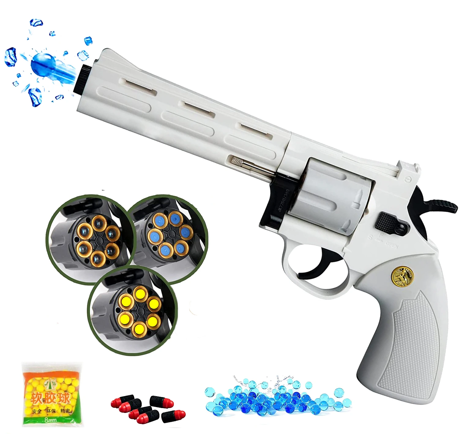 Csnoobs ZP5 357 Revolver Gel Wasser Ball Blaster Weiche Kugel Pistole ...