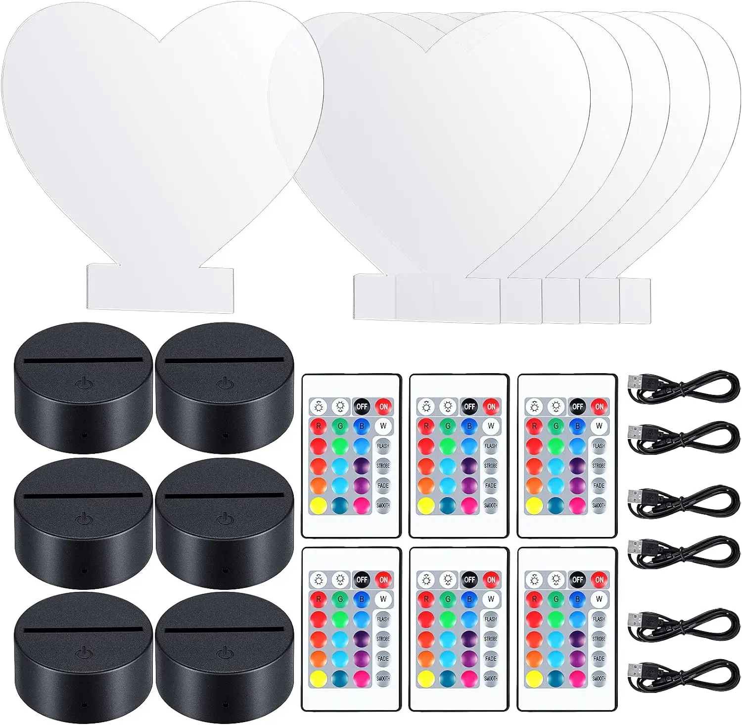 6-Sets-DIY-3D-LED-Night-Light-Including-16-Colors-Changing-Light-6 ...