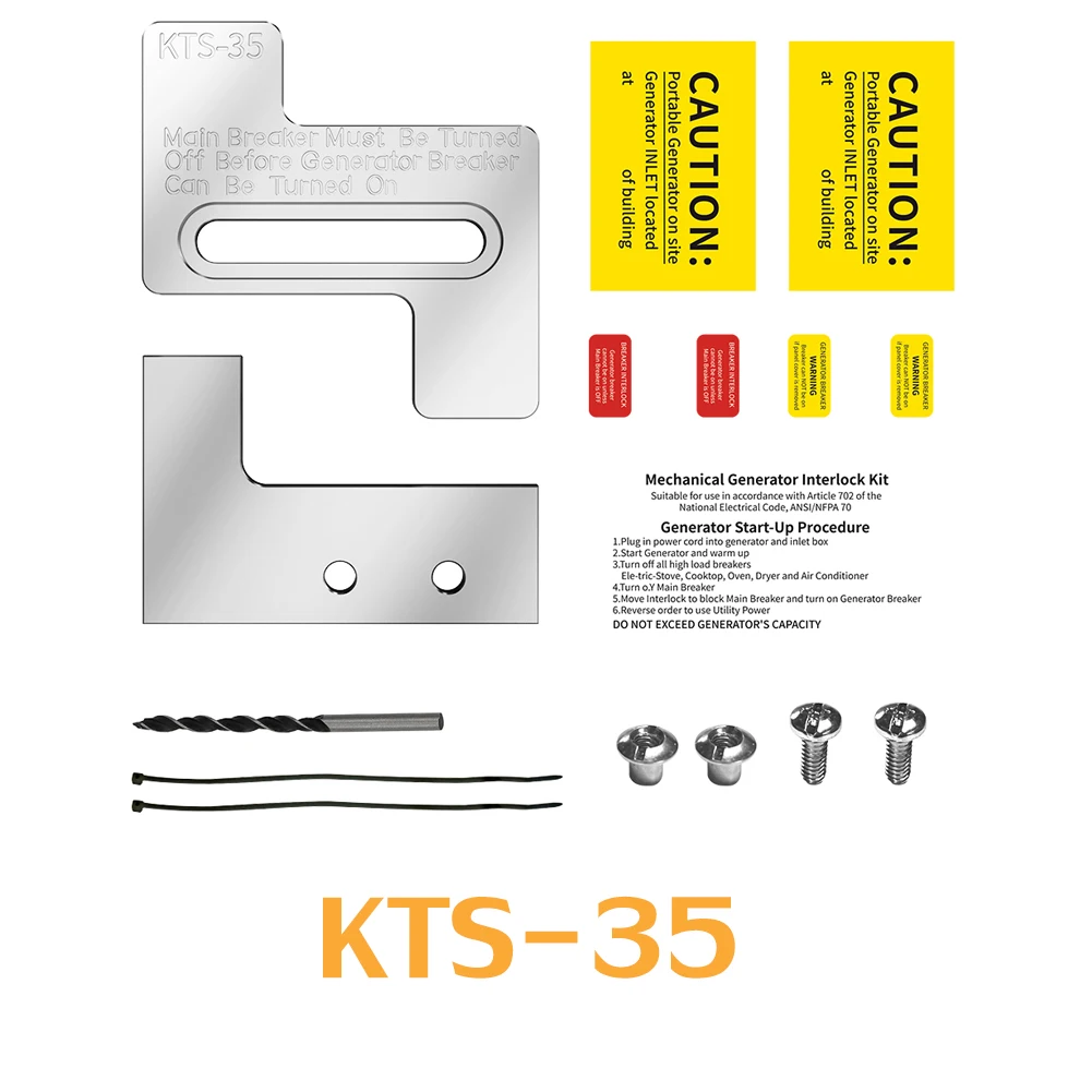 KTS 35 Generator Interlock Kit For Challenger 200 Amp Panel For ...