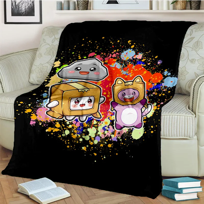 Happy-Foxy-Boxy-and-Rocky-Lankybox-Blanket-Soft-Throw-Blanket-for-Home ...
