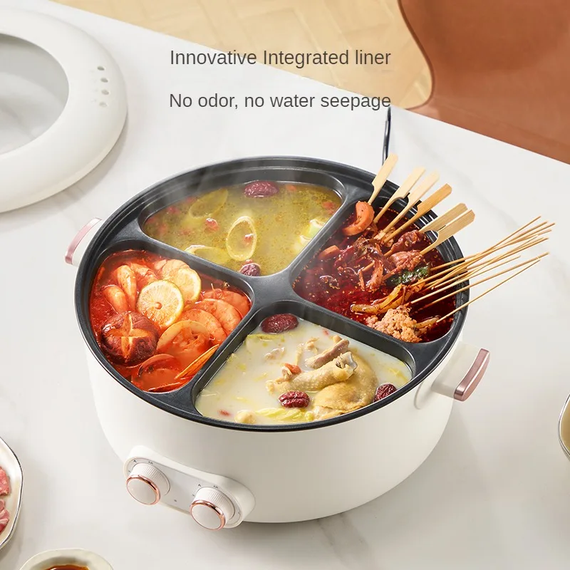220V-4-Flavor-Electric-Hot-Pot-6L-Household-Multifunctional-Food-Cooking-Machine-Hotpot-Multi ...