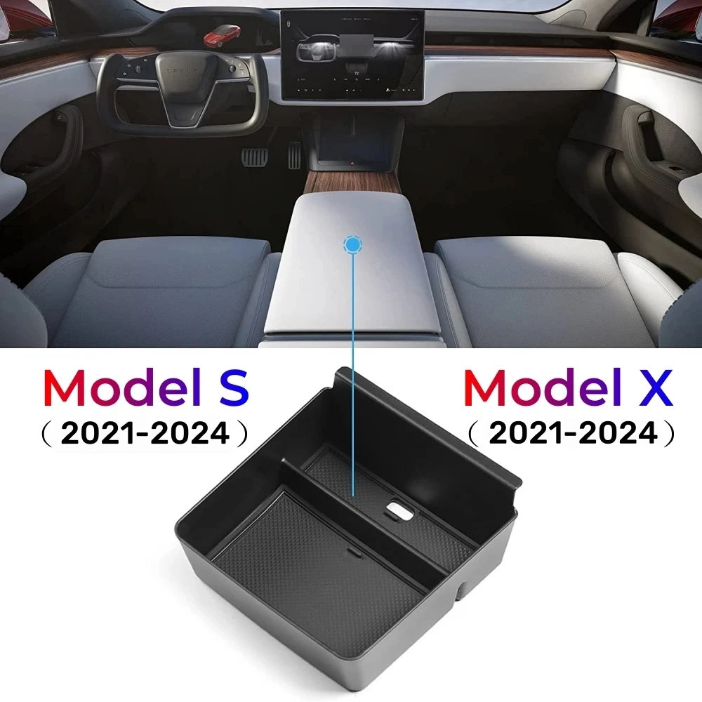 Center-Console-Organizer-Tray-For-Tesla-Model-S-Model-X-Plaid-Long ...
