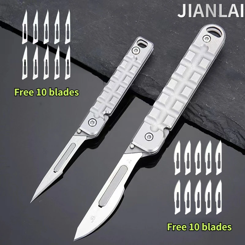 New-Stainless-Steel-Folding-Carving-Art-Knife-Mini-Bearing-Key ...