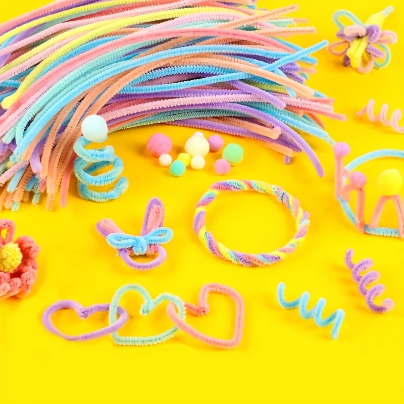 100Pcs-Color-Mixed-Color-Twist-Stick-Creative-Children-Hand-Tools-Eco ...