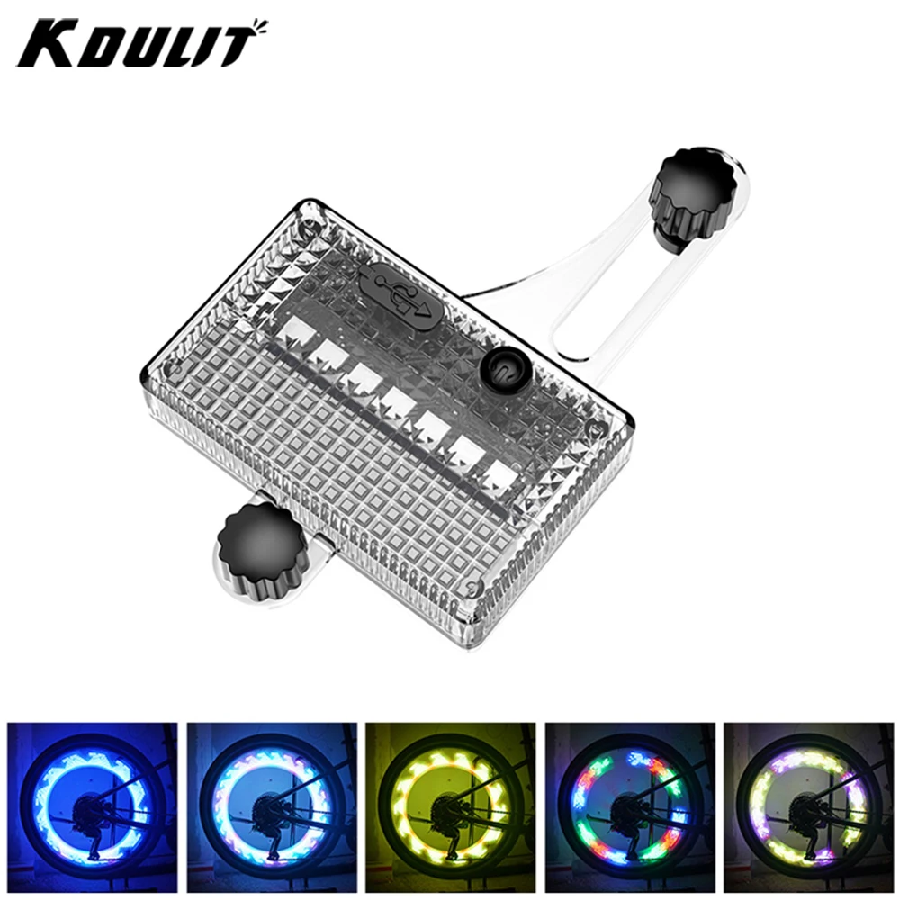 KDULIT-Colorful-Bike-Wheel-Spoke-Light-USB-Rechargeable-LED-Tyre-Tire ...