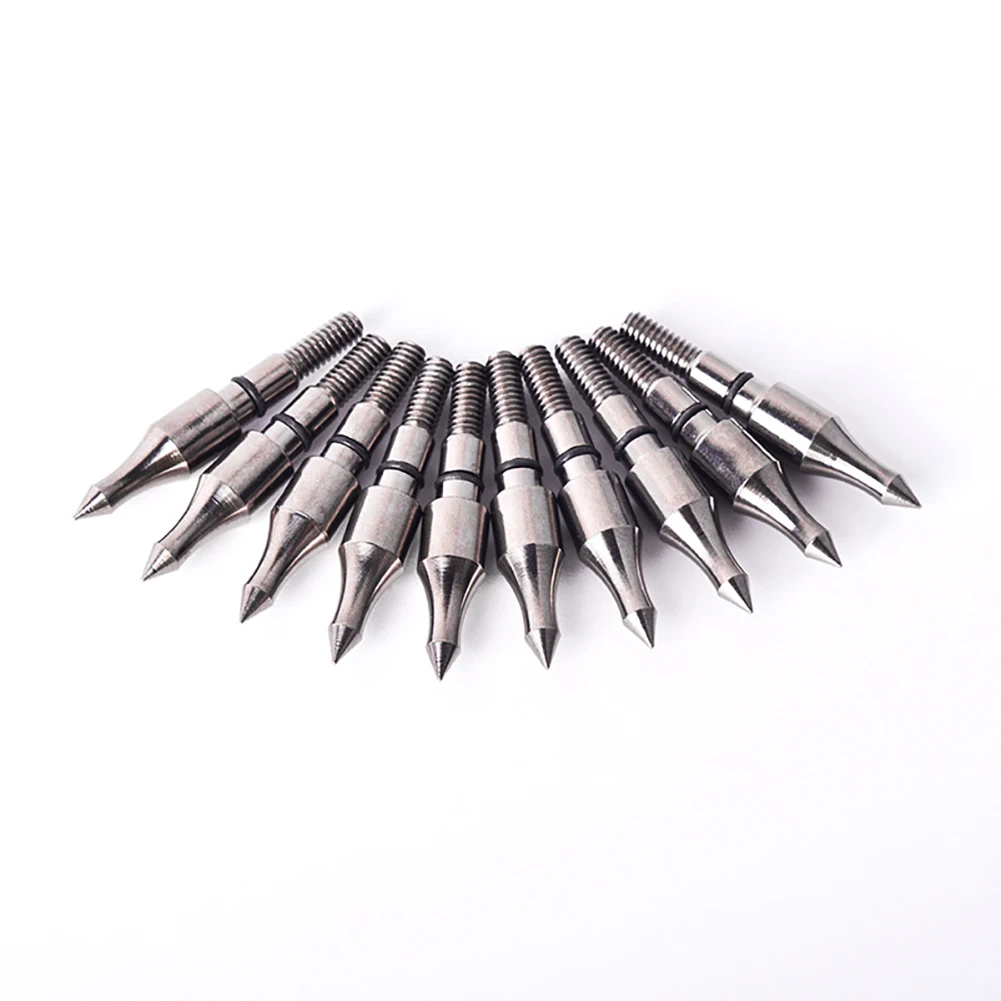 50pcs Archery 100 Grain Arrow Point Field Point Od7.6mm Id6.2mm Target ...