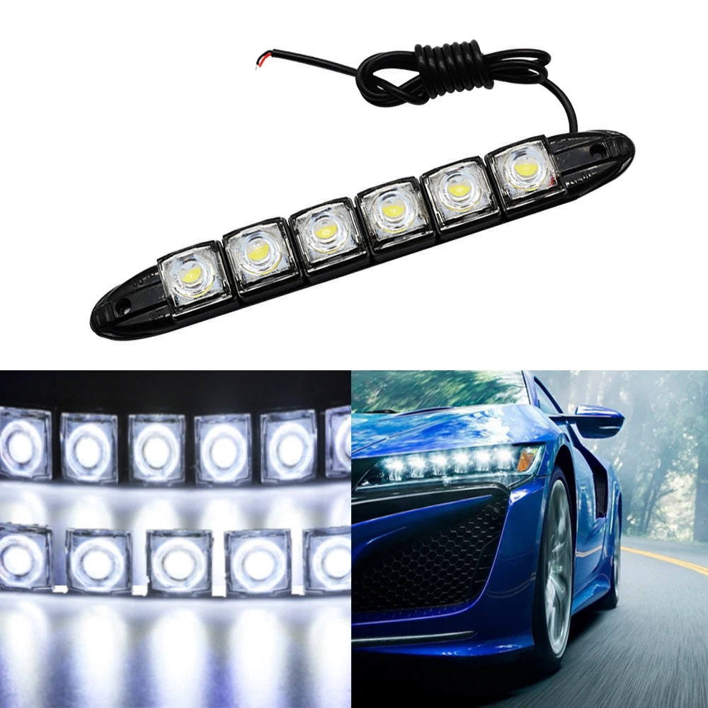 1X 6LEDs Auto Auto dekoracyjne elastyczne taśmy LED wysokiej mocy 12V ...