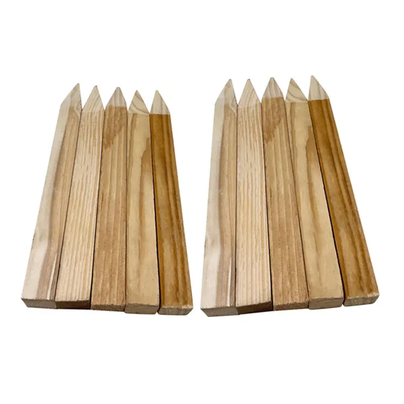 10PCS-Survey-Wood-Stakes-Hardwood-Hubs-Pine-Pencil-Sharpened-Boundary ...