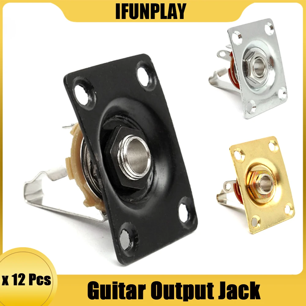 12Pcs-Electric-Guitar-Bass-Output-Jacks-1-4-6-35MM-Output-Connection ...