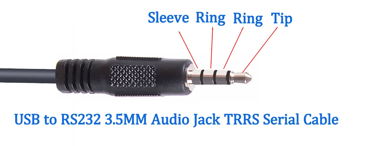 USB to 3.5mm Stereo Audio Jack TRRS RS232 Serial Adapter Converter ...