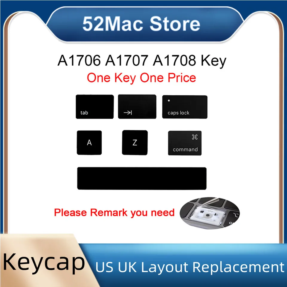 NEW-A1706-Keycap-for-MacBook-Pro-15-A1707-A1708-Key-One-Black-One ...
