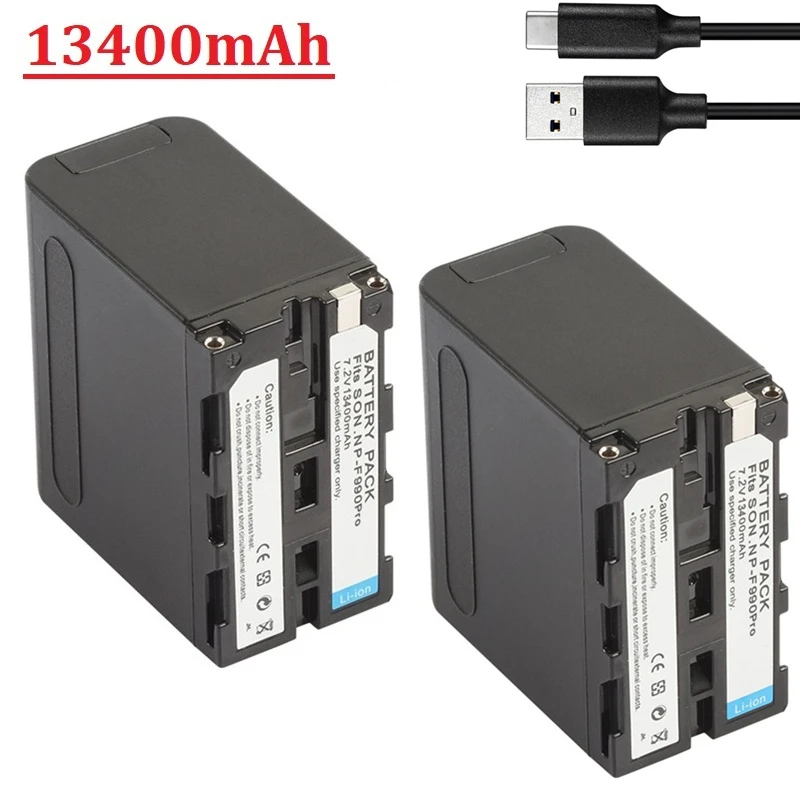 13400mAh-NP-F980-NP-F990-NP-F980-F970-F960-Battery-USB-Cable-for-Sony ...