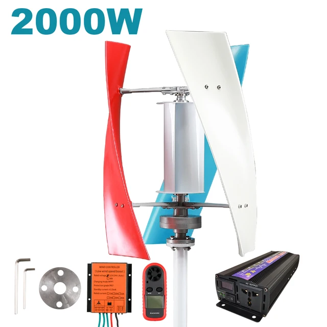 5KW Vertical Axis Maglev Wind Turbine Generator 5000w Voltage 24V 48V ...