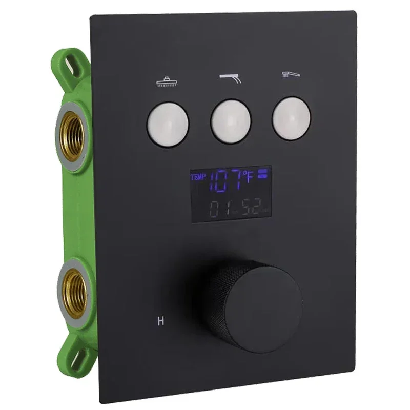 Matte-Black-Shower-Flow-Control-Valve-Temperature-Display-Concealed-3 ...