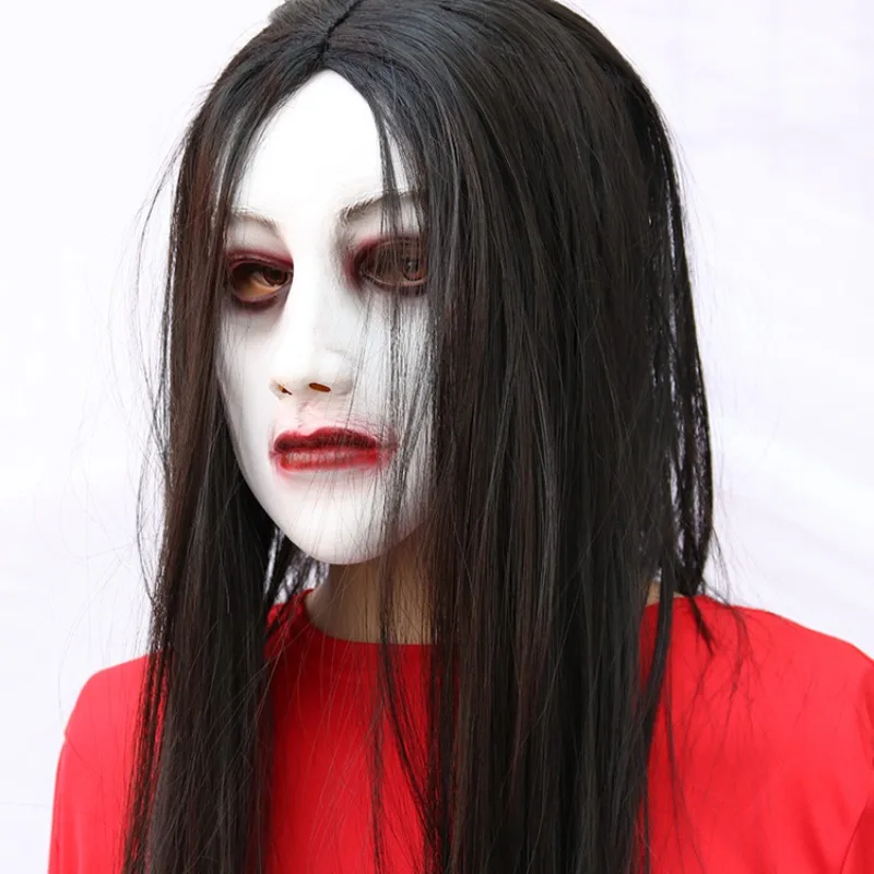 New-Scary-Woman-Headwear-Long-Hair-Scary-Women-Headpiece-Halloween ...