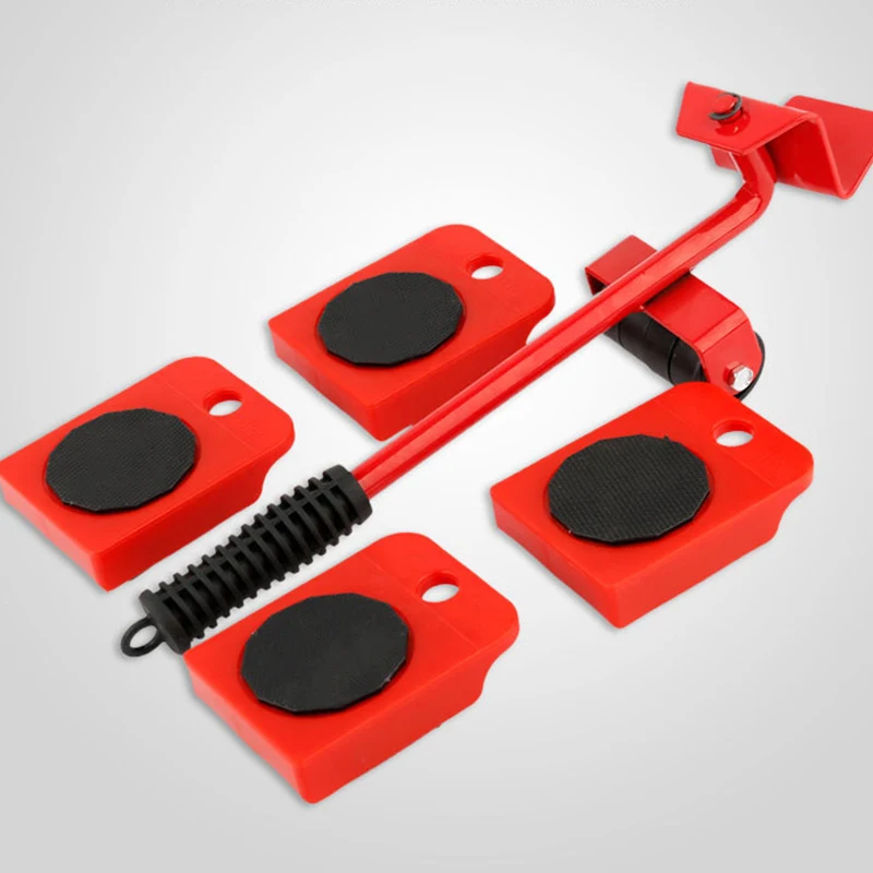 5pcs Set Professional Furniture Mover Tool Wheeled Mover Roller With ...