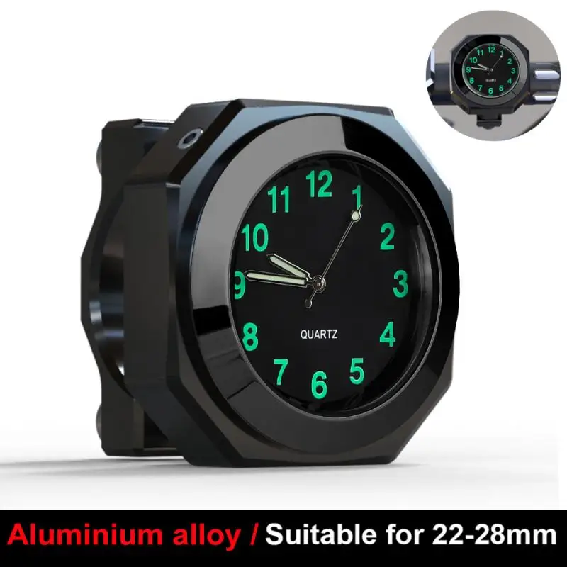 Aluminum-Motorcycle-Clock-Waterproof-Mount-Quartz-Clock-Watch-Luminous ...